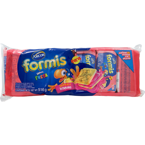 Formis Sandwich Cookies – Strawberry 12Pk 18oz (516g) - Peimco